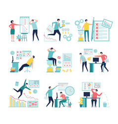 Lose balance manager business decrease chart Vector Image