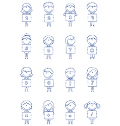 Semaphore flag system Royalty Free Vector Image