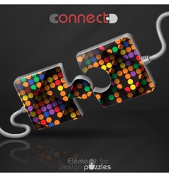 Abstract puzzle shape Royalty Free Vector Image