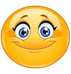 Shy emoticon Royalty Free Vector Image - VectorStock