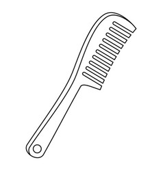 Scissors and comb icon outline style Royalty Free Vector