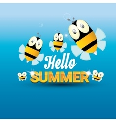 Hello summer colorful writing Royalty Free Vector Image - VectorStock