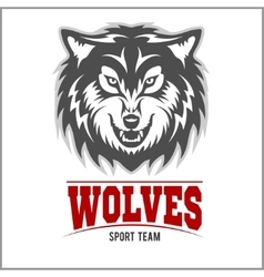 Wolf shield Royalty Free Vector Image - VectorStock