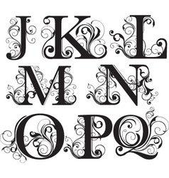 Script capitals Royalty Free Vector Image - VectorStock