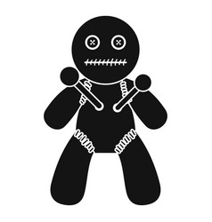 Black and white voodoo dolls Royalty Free Vector Image
