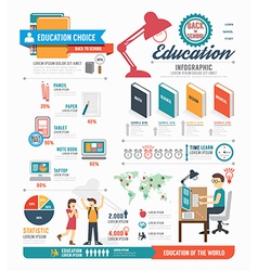 Education School Template Design Infographic Vector Image