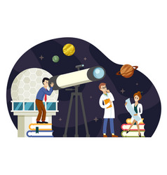 Scientist man doing geology research Royalty Free Vector