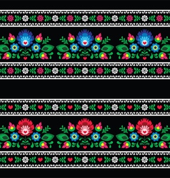 Corner border Polish floral folk pattern Vector Image