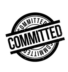 Committed rubber stamp Royalty Free Vector Image