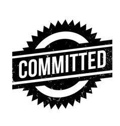 Committed rubber stamp Royalty Free Vector Image