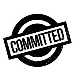 Committed rubber stamp Royalty Free Vector Image