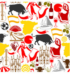 Spain icons set spanish traditional symbols and Vector Image