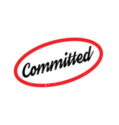 Committed rubber stamp Royalty Free Vector Image