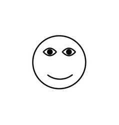 Smiling shyly female emoticon Royalty Free Vector Image