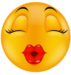 Kissing emoticon Royalty Free Vector Image - VectorStock