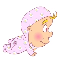 Cute baby boy clapping hands Royalty Free Vector Image