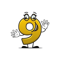 Number nine Royalty Free Vector Image - VectorStock