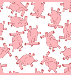 Human heart with geometric pattern Royalty Free Vector Image