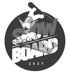 Snowboard logo colors Royalty Free Vector Image