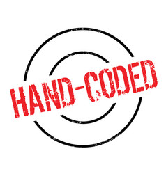 Hand-coded rubber stamp Royalty Free Vector Image