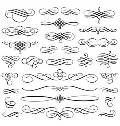 Calligraphic design elements Royalty Free Vector Image