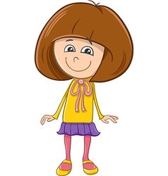 Happy girl cartoon Royalty Free Vector Image - VectorStock