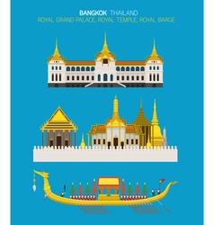 Thailand set thai color icons and symbols illu Vector Image