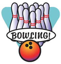 Retro Bowling Alley logos Royalty Free Vector Image