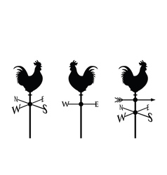 Rooster weather vane Royalty Free Vector Image