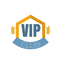 VIP club logo text with wings Royalty Free Vector Image
