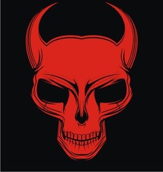 Red Devil Skulls Royalty Free Vector Image - VectorStock