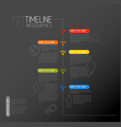Infographic timeline report template with icons Vector Image