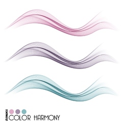 Set of color wave Royalty Free Vector Image - VectorStock