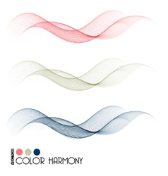 Set of color wave Royalty Free Vector Image - VectorStock