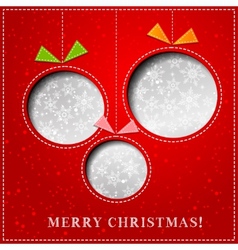 Merry Christmas Paper greeting card Royalty Free Vector