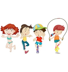 People jumping Royalty Free Vector Image - VectorStock