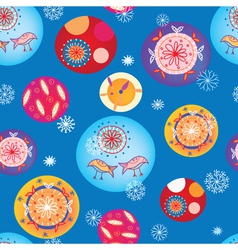 Christmas background with retro pattern Royalty Free Vector