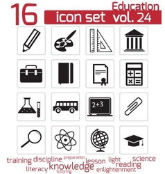 Big school icon set Royalty Free Vector Image - VectorStock