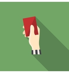 Soccer referees hand with red card Royalty Free Vector Image - VectorStock