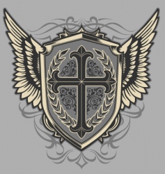 Winged crest Royalty Free Vector Image - VectorStock
