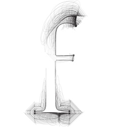 Alphabet from A to F Royalty Free Vector Image