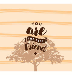 Friendship hand-lettering and calligraphy quote Royalty Free Vector ...