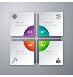 Infographic template Modern box Design Royalty Free Vector