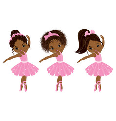 Cute little african american ballerina Royalty Free Vector