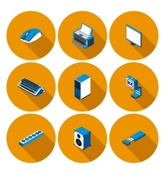 Computer parts diagram Royalty Free Vector Image