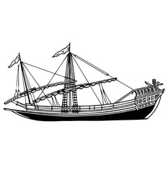 Ancient Greek boat Royalty Free Vector Image - VectorStock