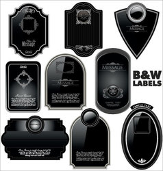 Vintage gold black frame decor label Royalty Free Vector