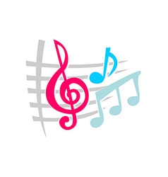 Music notes set of music design elements or icons Vector Image
