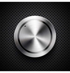 Metallic volume button icon Royalty Free Vector Image
