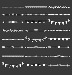 Chalkboard text divider hand drawn vintage Vector Image